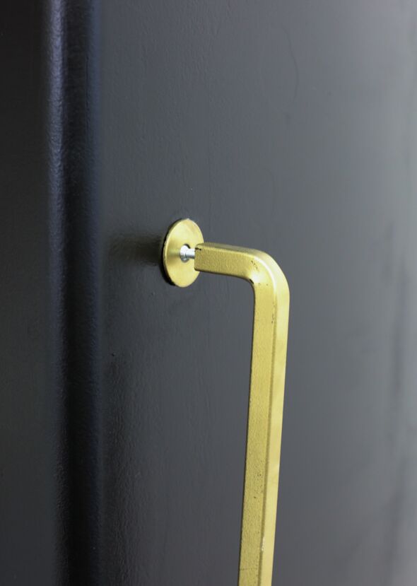 DIY Black Fridge with Brass Pulls - Jenny Komenda